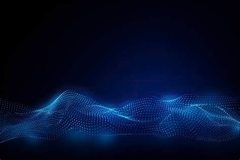 Premium Ai Image Dynamic Blue Particle Wave Abstract Sound Visualization Digital Structure Of