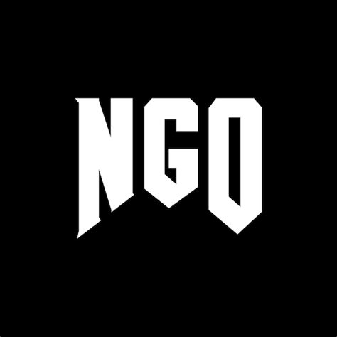 기술 회사 Ngo 로고 디자인 검은색과 색 컬러 조합 Ngo 로고 Ngo 터 Ngo 디자인 Ngo 아이콘 Ngo 알파 Ngo 타이포그래피 Ngo 로고 설계 프리미엄 벡터