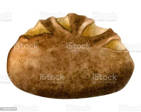 신선한 빵 그림의 수채화 둥근 덩어리는 흰색 배경에 분리되어 있다 손으로 그린 소박한 음식 클립 아트 요소 베이커리 및 주방 장식 메뉴 요리 책 레시피 피크닉 Shavuot