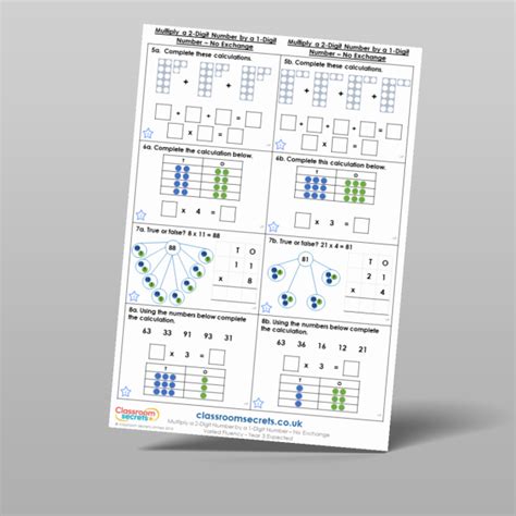 Year 3 Multiply A 2 Digit Number By A 1 Digit Number No Exchange Varied Fluency Resource