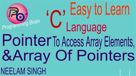 Pointers To An Array And Array Of Pointers In C By Programming Brain