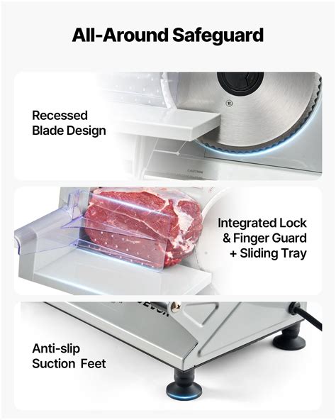 Vevor Meat Slicer 67 Inch 150w Electric Deli Slicer Machine With Two