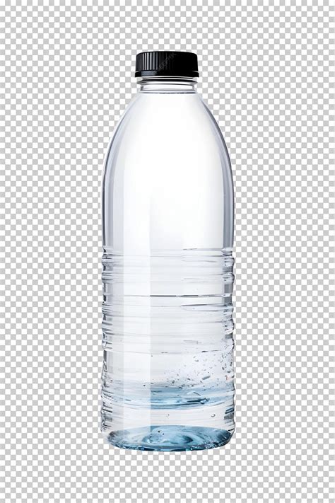 Пластиковая бутылка с водой изолированная на прозрачном фоне Премиум Ai сгенерированный Psd