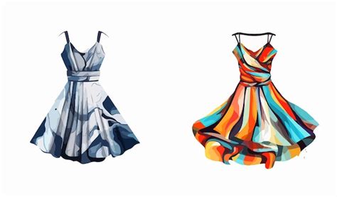 Etiqueta Engomada Femenina Del Conjunto Del Vector Del Vestido De La