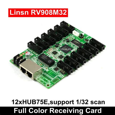 Aliexpress Com Buy LYSONLED Linsn RV908 RV908M32 Led Video Display Receiving Card 12xHub75E