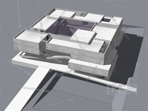现代博物馆展览馆模型su模型下载 Id108021183 建e网su模型