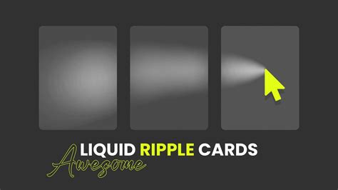 Stunning Liquid Ripple Card Hover Effects Css And Javascript Animation