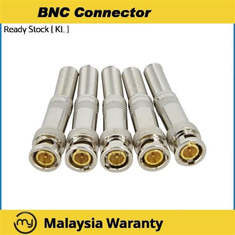 Rg59 Rg6 Coaxial Bnc Male Female Connector For Cctv Camera Shopee Malaysia