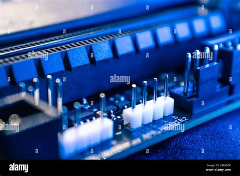 Socket Pins On Motherboard Close Up Of Modern Powerful Desktop PC Computer Hardware Chipset