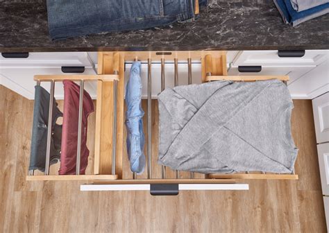 Wood Drying Rack Drawer Rev A Shelf