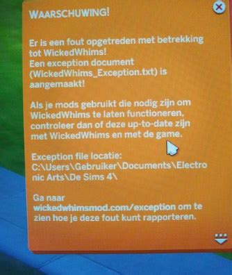 Warnings Keep On Coming Technical Support WickedWhims LoversLab