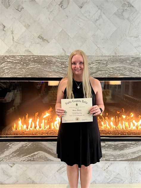 I Have Officially Been Inducted Into The Alpha Lambda Delta Honors Society With My Wonderful