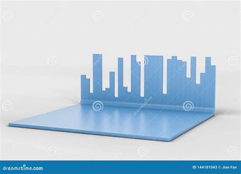 3d rendering graph chart background business graph stock illustration