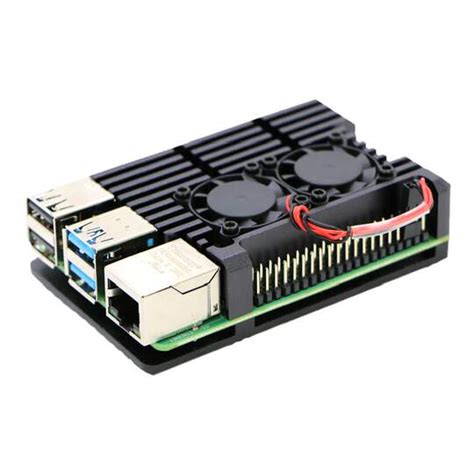 Raspberry Pi 4 Metal Case Compatible With Raspberry Pi 4b Dual Fan Cooling Shell Accessories