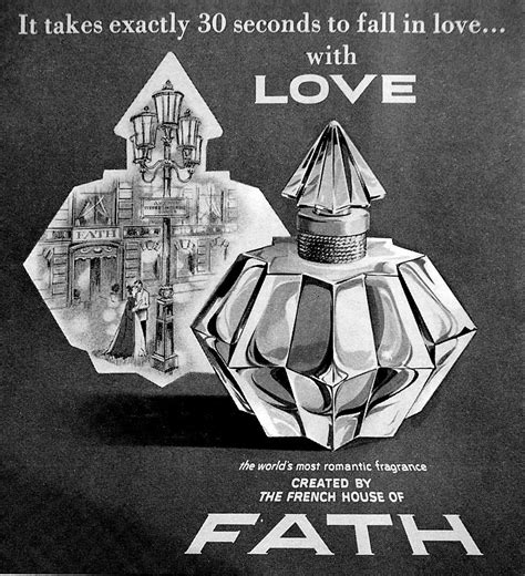 Jacques Fath Perfumes: Fath's Love by Jacques Fath c1961