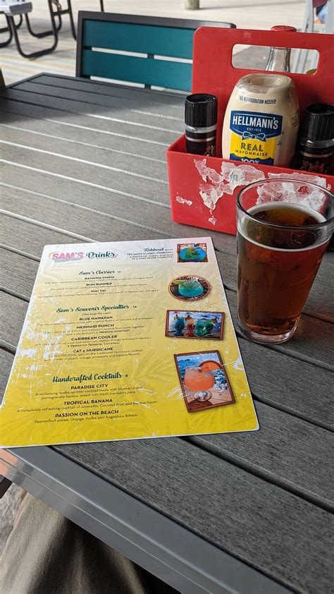 Menu At Sams Beach Bar Hudson