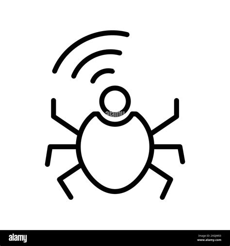 Radio Spy Bug Icon Vector Logo Set Collection For Web App Ui Stock