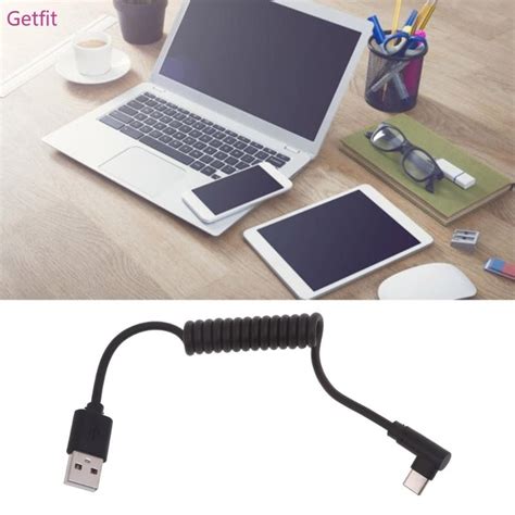 สาย Getf Usb C Type C C คอยล์สปริง Type C เกลียวสายเคเบิลข้อมูลส่วนขยาย