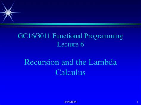ppt gc16 3011 functional programming lecture 6 recursion and the