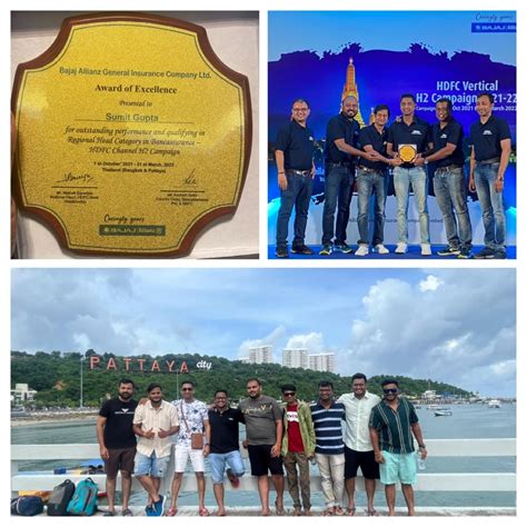 Sumit Gupta On Linkedin Pattaya Awards Team Thankyou Insurance Bancassurance