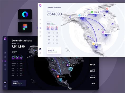 Template Of Data Visualization On The World Map By Alien Pixels For Setproduct On Dribbble