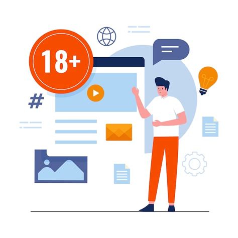 Premium Vector Adult Content Restriction Illustration Concept Illustration For Websites