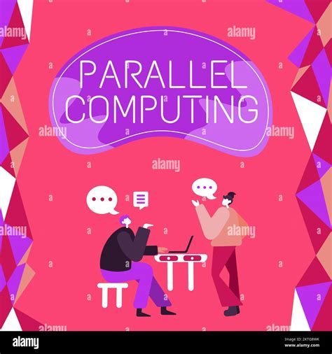 Conceptual Display Parallel Computing Business Approach Simultaneous