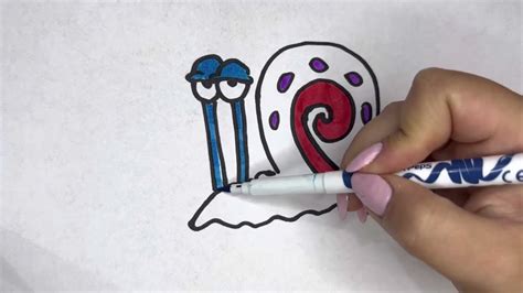 Как нарисовать улитку Гэри из Спанч Боба How Draw Snail Gary From Sponge Bob Youtube