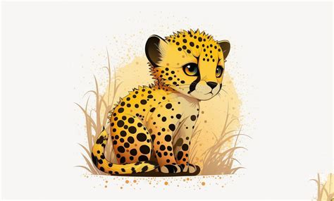 Cute Cheetah Kawaii Clipart Graphic By Poster Boutique · Creative Fabrica
