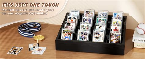 Emfogo Wooden Card Sorting Tray Trading Card Display 16