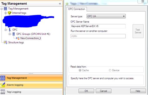 Configuration Opc Ua Connection Between Kepserverex Server And