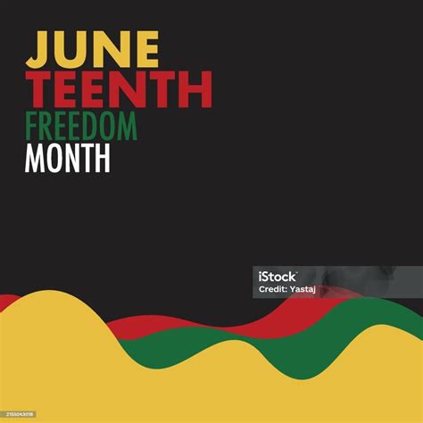 Juneteenth 자유의 날 아프리카 계 미국인 독립 기념일 6 월 19 일 Juneteenth 흑인 역사 자유의 달을 기념합니다 벡터 일러스트 레이 션입니다 6월에 대한