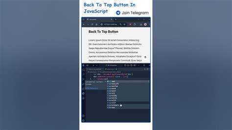 How To Create Back To Top Button In Javascript Feedshorts Coding