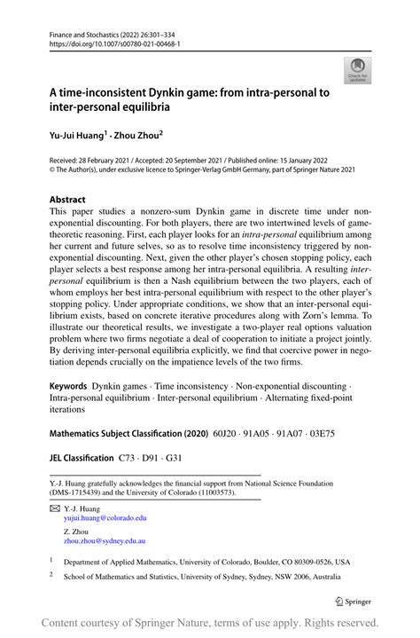 A Time Inconsistent Dynkin Game From Intra Personal To Inter Personal