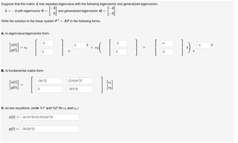 Solved Suppose That The Matrix A Has Repeated Eigenvalue