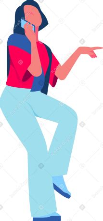 전화 통화하는 여자 Png Svg