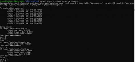 PyTorch YOLOv3のdetect pyを改造してみた TensorBoard tensorboardX cloud