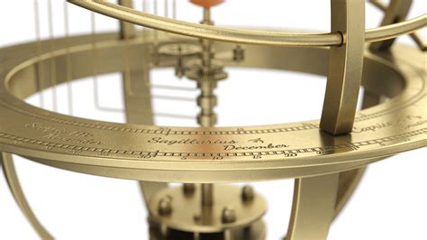 나무 베이스가 있는 복고풍 기계식 태양계 Orrery 3d 모델 39 Gltf Obj Ma Max Upk Unitypackage C4d Fbx 3ds