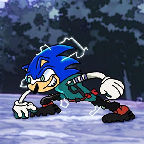 I Drew Sonic In A Deku Costume In The Adventure Style R Sonicthehedgehog