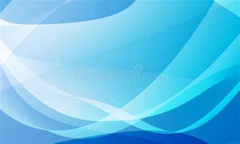 Blue Smooth Lines Wave Curves With Soft Gradient Abstract Background For Artwork Design Stock