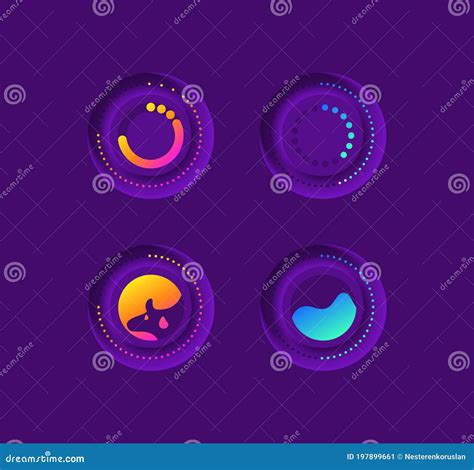 Loading Media Ui Elements Kit Stock Vector Illustration Of Design