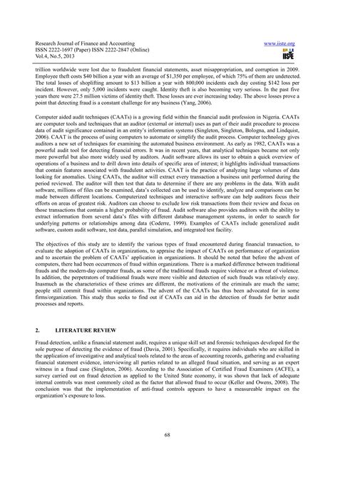 Computer Aided Audit Techniques And Fraud Detection PDF