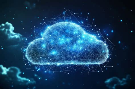 Innovative Cloud Technology Network With Digital Data Connection And Storage Concepts Stock