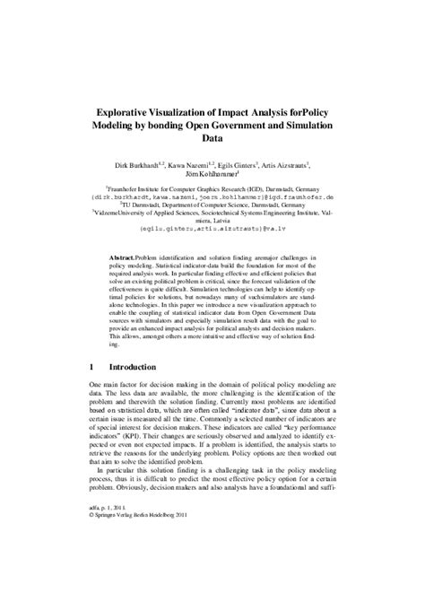 Pdf Explorative Visualization Of Impact Analysis For Policy Modeling By Bonding Open