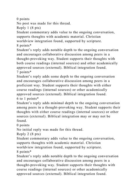 Csci 561 Db Standardized Rubric50 Pointscriterialevels Of Docx