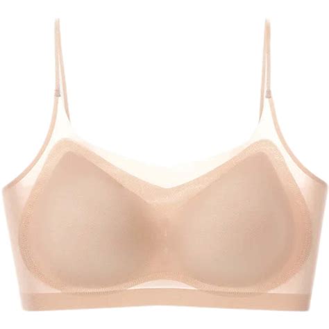Arnsht Womens Ultra Thin Small Breast Gathering Wireless Seamless Wavy Edge Fixed Pad Vest Bra