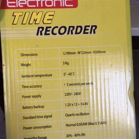 Axco Electronic Time Recorder Audio Voice Recorders On Carousell