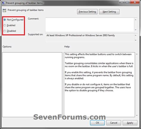 Taskbar Button Grouping Allow Or Prevent Tutorials