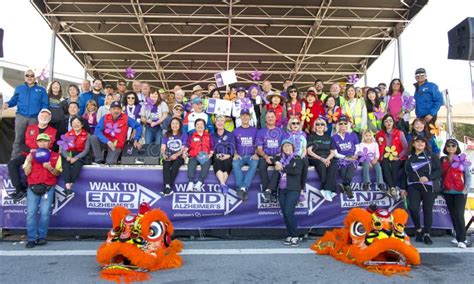 Participants In The Annual Walk To End Alzheimers In San Francisco Ca