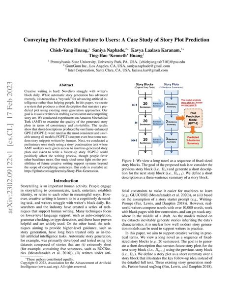Conveying The Predicted Future To Users A Case Study Of Story Plot Prediction DeepAI